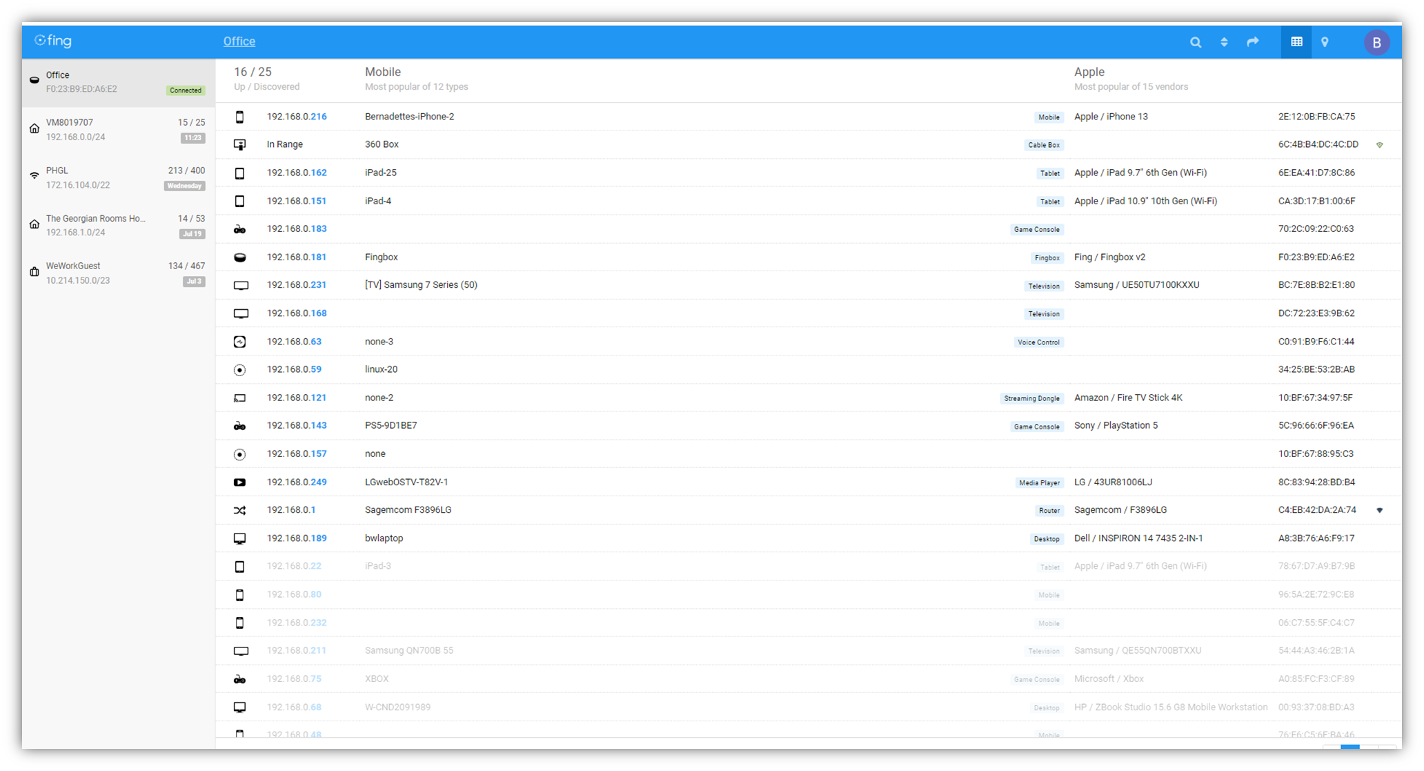 Network, Device, and User Inventory – Fing