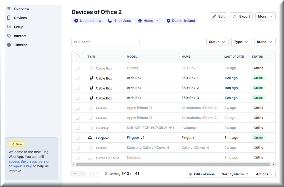 Network, Device, and User Inventory – Fing