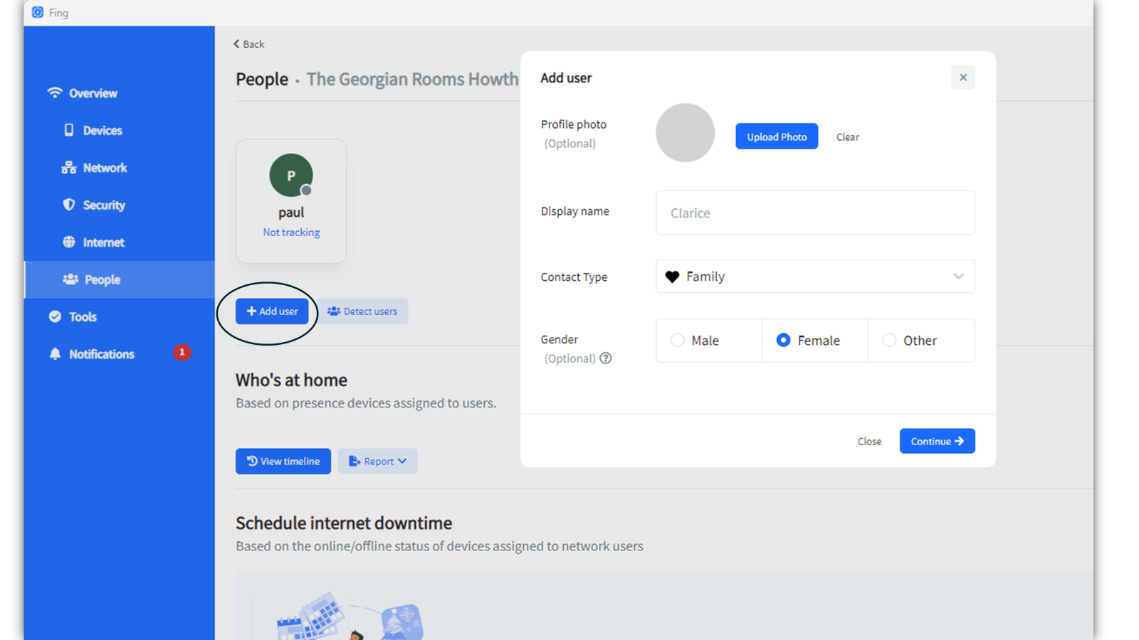 Assign and Manage Users and Track Internet Use (Presence) – Fing