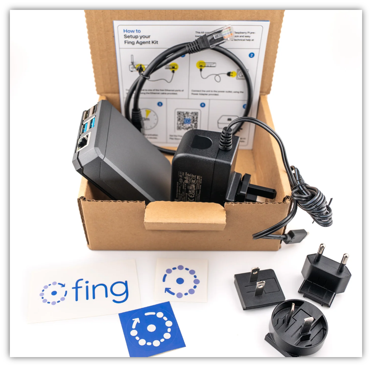 Fing Agent with Raspberry Pi Plug-and-Play Kit – Fing